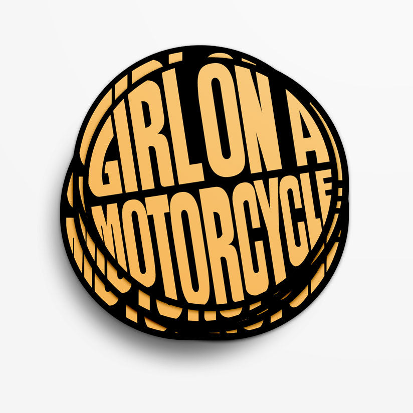 Girl On A Motorcycle Sticker - Steeltown Garage Co.